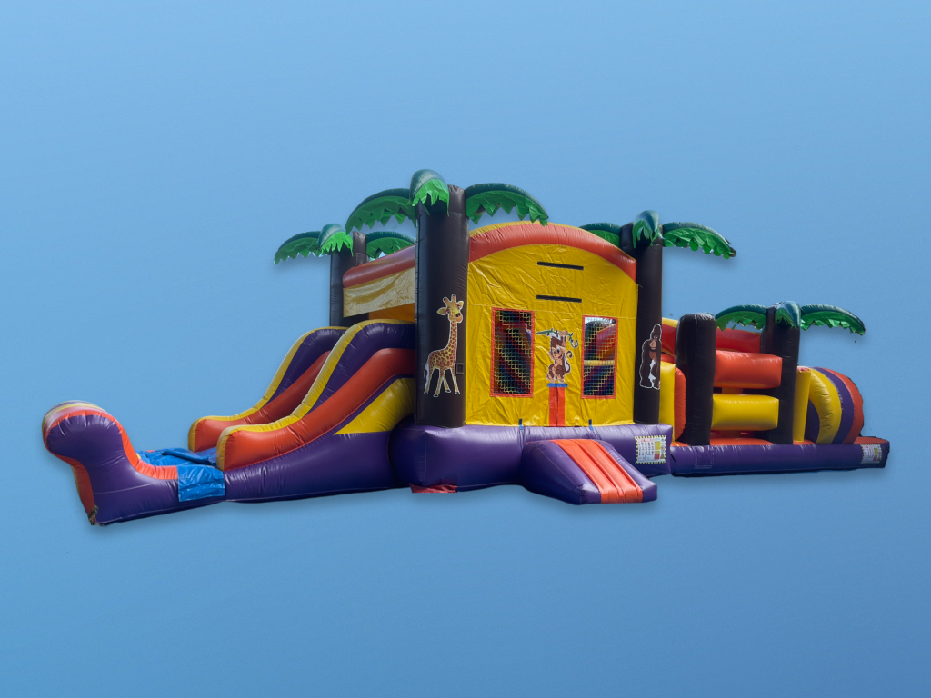 44 FT Orange Obstacle Course – Cal Jumps Party Rentals